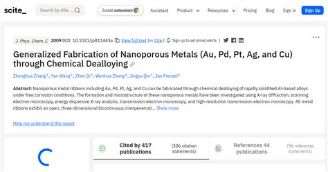 Generalized Fabrication Of Nanoporous Metals Au Pd Pt Ag And Cu Through Chemical