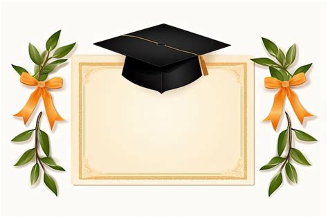 Premium Photo Graduation Cap Frame Frame Decorated With Graduation