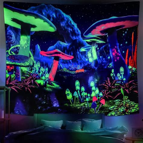 Allecto Plus Levensboom Wandtapijt Met Blacklight Effect Uv