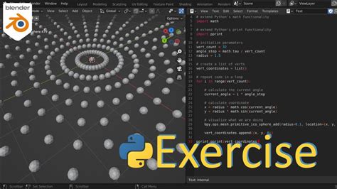 Beginner Blender Python Exercise Circle Mesh From Scratch Part 1