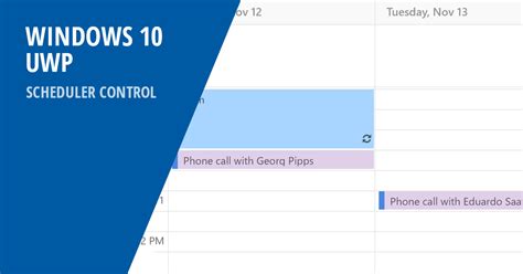 Windows 10 UWP Scheduler Control V18 2