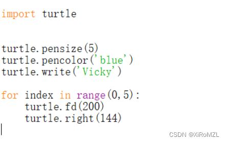 PythonTurtle库基础教程绘制五边星 CSDN博客