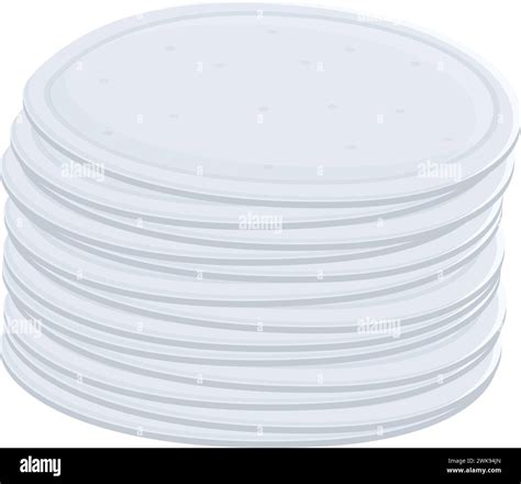 Beauty Product Stack Icon Cartoon Vector Face Makeup Soft Pad Circle