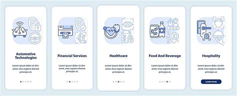 Biometric Technology Onboarding Mobile App Screen Design Presentation Identity Vector Design