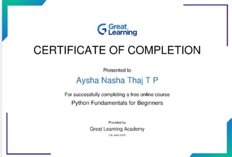 aysha nasha thaj t p on linkedin greatlearningacademy greatlearning