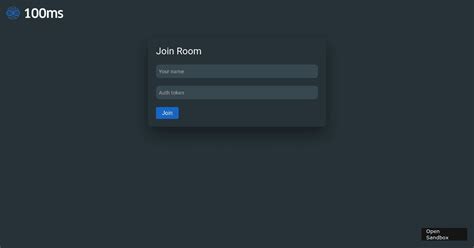 100ms React Quickstart Codesandbox