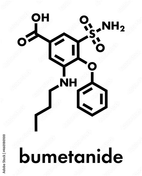Bumetanide Heart Failure Drug Molecule Loop Diuretic Also Used For