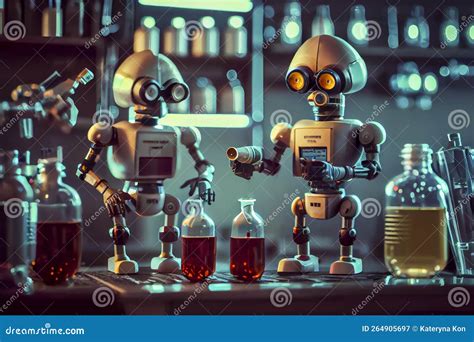 automation science linear icons set robotics cybernetics