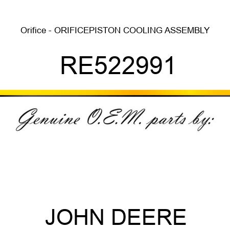 RE522991 Orifice - ORIFICE,PISTON COOLING ASSEMBLY JOHN DEERE OEM part ...
