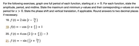 Solved Question 19 Please For The Following Exercisesgraph One Full
