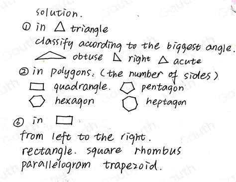 Solved Independent Activity A Classify The Following Polygons Write Your Answers On Your