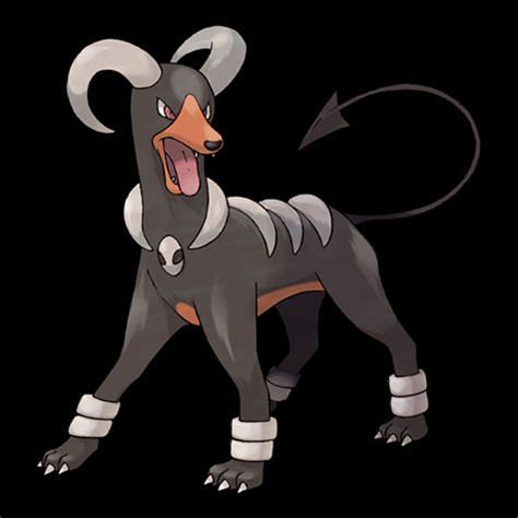 Houndoom Pokédex 0229 And Card List With Images Coded Yellow
