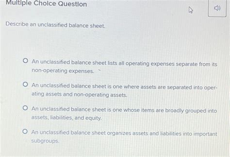 Solved Multlple Cholce Questiondescribe An Unclassified