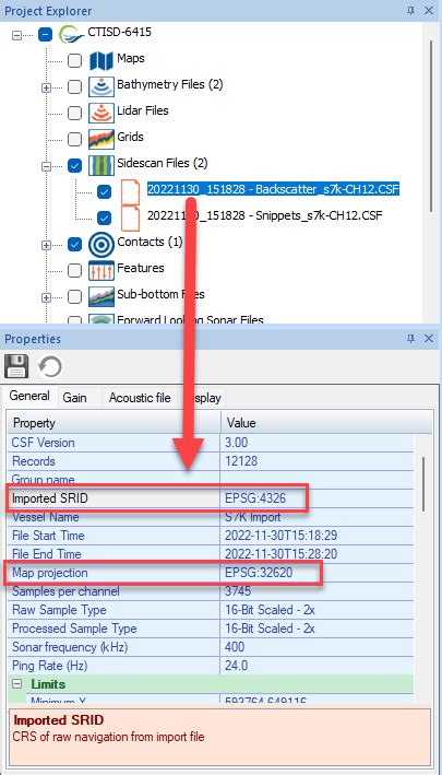 File Import Datum Transformations In Sonarwiz Chesapeake Technology