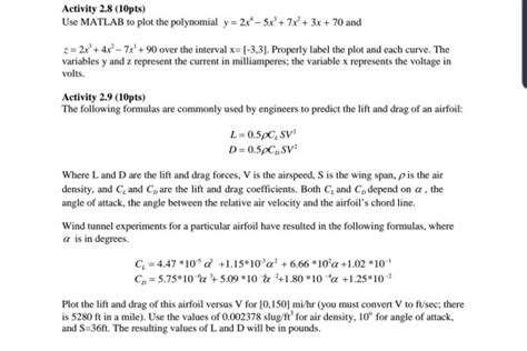 solved activity 2 8 10pts use matlab to plot the