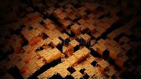 Surface Of Moving Squares Design Squares Moving In Chaotic Waves Stock Footage Video Of