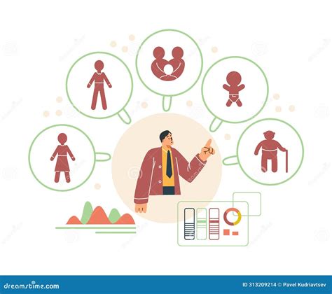Demographic Segmentation Vector Illustration Stock Illustration