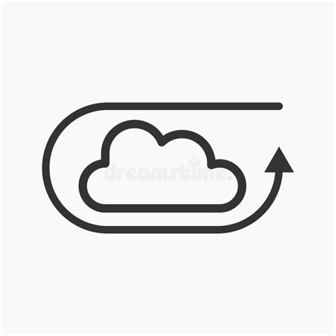 Simple Illustration Icon Cloud Storage Symbol With Arrows Around Icon Backup Storage For User