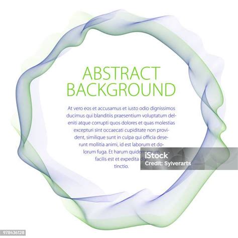 물결 라인의 라운드 부드러운 선형 프레임입니다 벡터 텍스트 복사 공간 추상 예술 아름 다운 배경 흰색 배경에 고립 0명에 대한 스톡 벡터 아트 및 기타 이미지 Istock