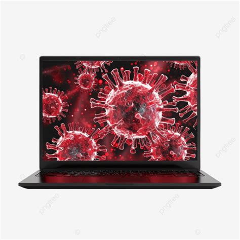 Virus Detection Laptop 3d Illustration 3d Rendering Protect Png