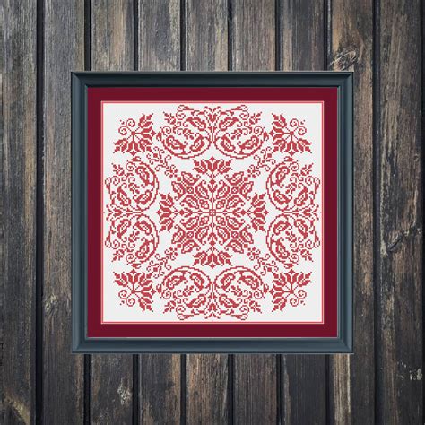 Cross Stitch Pattern Monochromatic Cross Stitch Cross Stitch