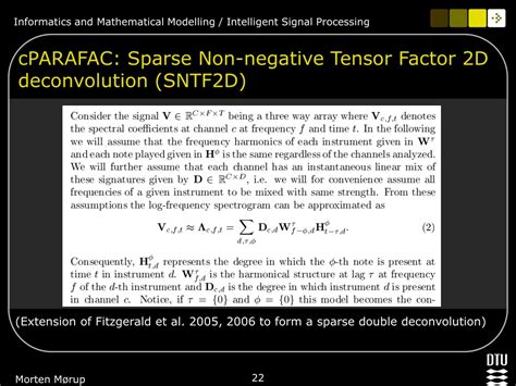 Ppt Extensions Of Non Negative Matrix Factorization To Higher Order Data Powerpoint