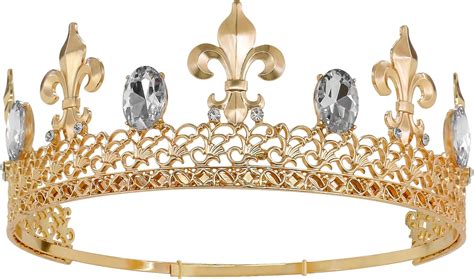 Gold King Crown For Men Women Prince Princess Birthday