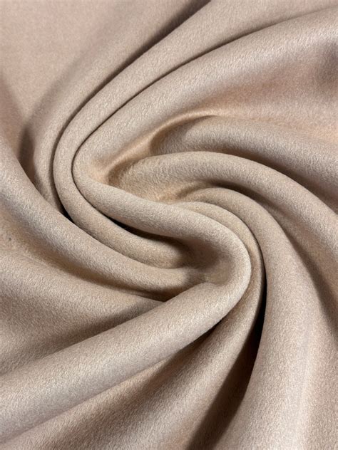 Cream Melton Wool Blend 58 Wide 50 Wool 50 Poly Matte Fabric