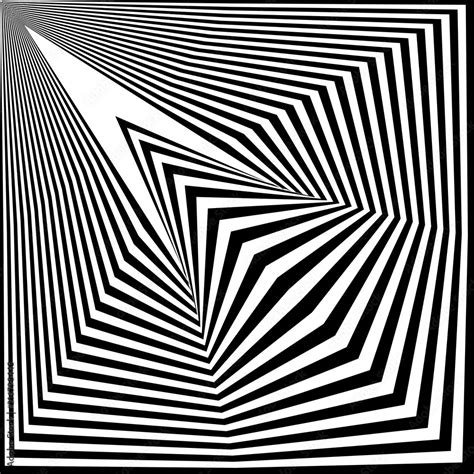 Abstract Black And White Striped Background Geometric Pattern With Visual Distortion Effect