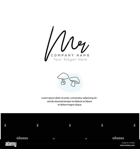 M R Mr Initial Letter Handwriting And Signature Logo Beauty Vector Initial Logo Fashion