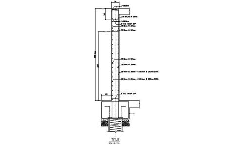 Reinforcement Detail Section Presented In This Autocad Drawing File Download The Auto Cad 2d Dwg