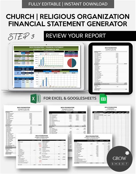 Church Financial Statement Generator Religious Organization Automated