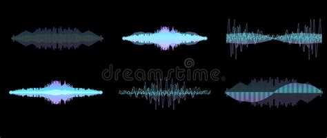Visual Representation Of Sound Waves Showing Different Frequencies And Amplitudes In A Digital