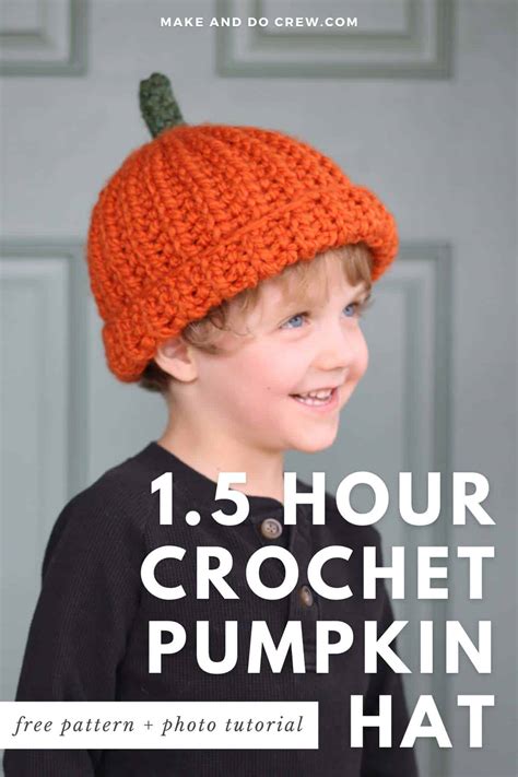 Crochet Pumpkin Hat Free Pattern 15 Hour Crochet Pumpkin Hat Pattern