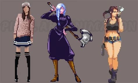 Machen Sie Nsfw Pixel Art Animation Pixel Art Charakter Sprite Sheet