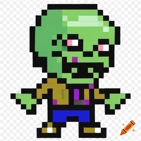 Pixel Art Zombie Character For A Game 64x64 Pixels On Craiyon