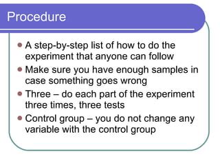 Science Fair Power Point PPT