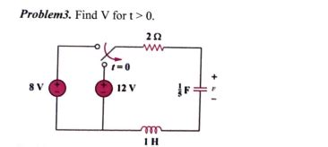 Solved Problem Find V For T Chegg Com