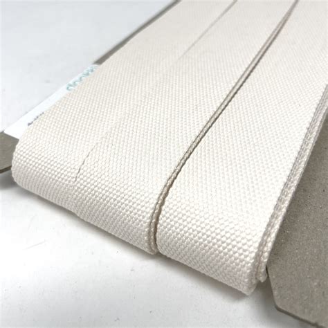 38mm Cotton Blend Bag Making Webbing Strong Strap Material Natural