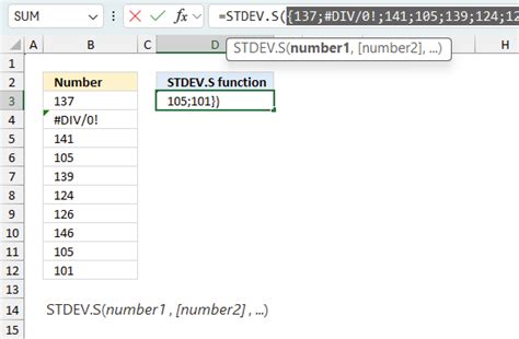 How To Use The STDEV S Function