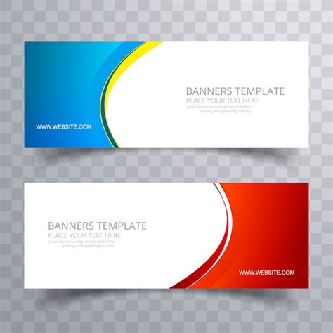 Premium Vector Modern Wave Header Set Design Template