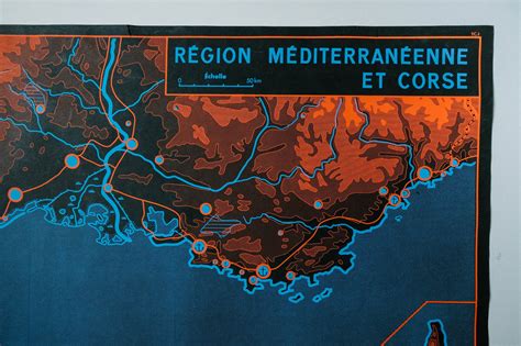 Original 1960s Mid Century Vintage French School Wall Chart