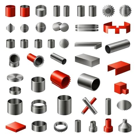 Fabrication Vector Set White Background Isolated A High Quality