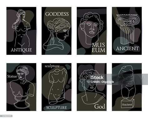 8 블랙 카드 전통과 문화 벡터 원활한 패턴의 고대 그리스와 로마 세트 고대 고대 그리스와 고대 로마의 선형 추세 로마 이탈리아에 대한 스톡 벡터 아트 및 기타 이미지