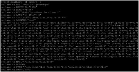 Linux Export Explanation And Command With Different Outputs
