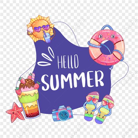 여름 일러스트 귀여운 과일 음료 테두리 그래픽 기호 Png 일러스트 무료 다운로드 Lovepik