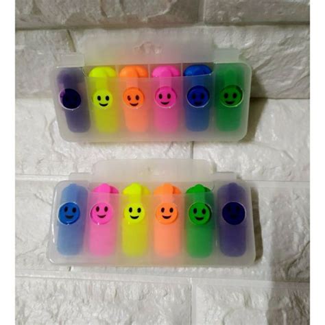 6pcscute Smiley Mini Highlighter Shopee Philippines