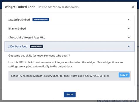 New Widget Features Including A New Layout JSON Data Feeds And Impression Tracking Plus Form
