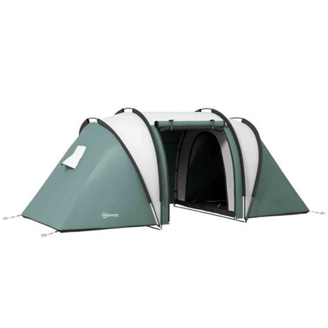 Outsunny 2 Bedroom Camping Tent 3000mm Waterproof Green Robert Dyas