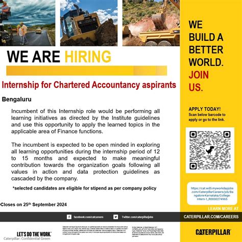 Caterpillar Immediatejoiners Internship Bangalore Iamcaterpillar